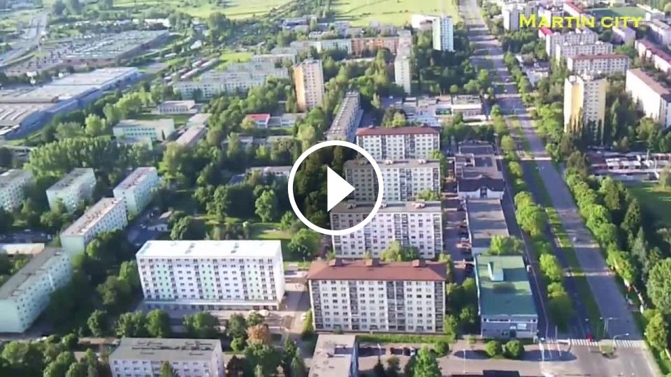 Mesto Martin - pohľad zhora. - Mojevideo