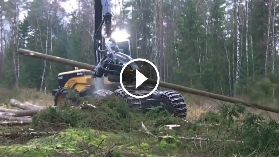 Harvestor EcoLog 590D s ramenom Kesla 28RH - Mojevideo