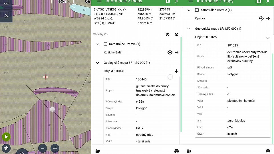 Geologická mapa na Locus map a na zbgis.skgeodesy.sk. Návod - Mojevideo