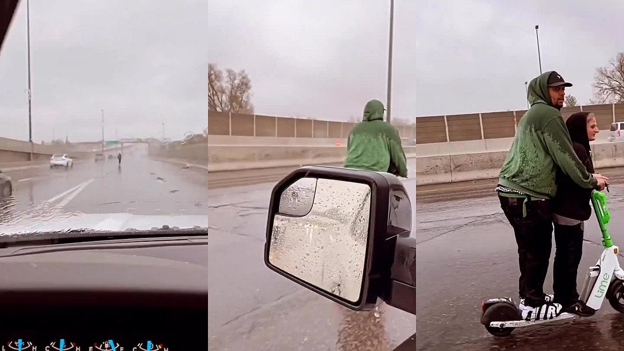 Fetky na elektrickej kolobežke jazdili po diaľnici (USA) - Mojevideo