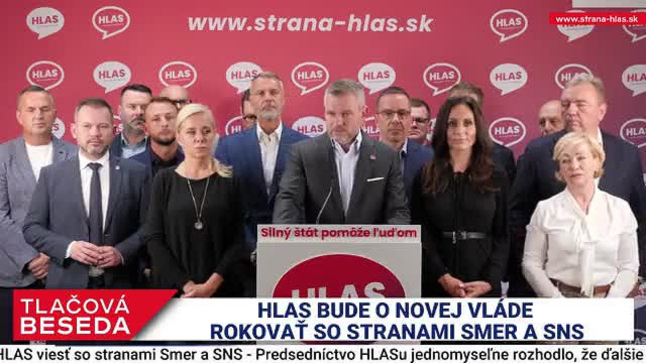 Hlas sa rozhodol pre vládu so stranami SMER a SNS - Mojevideo