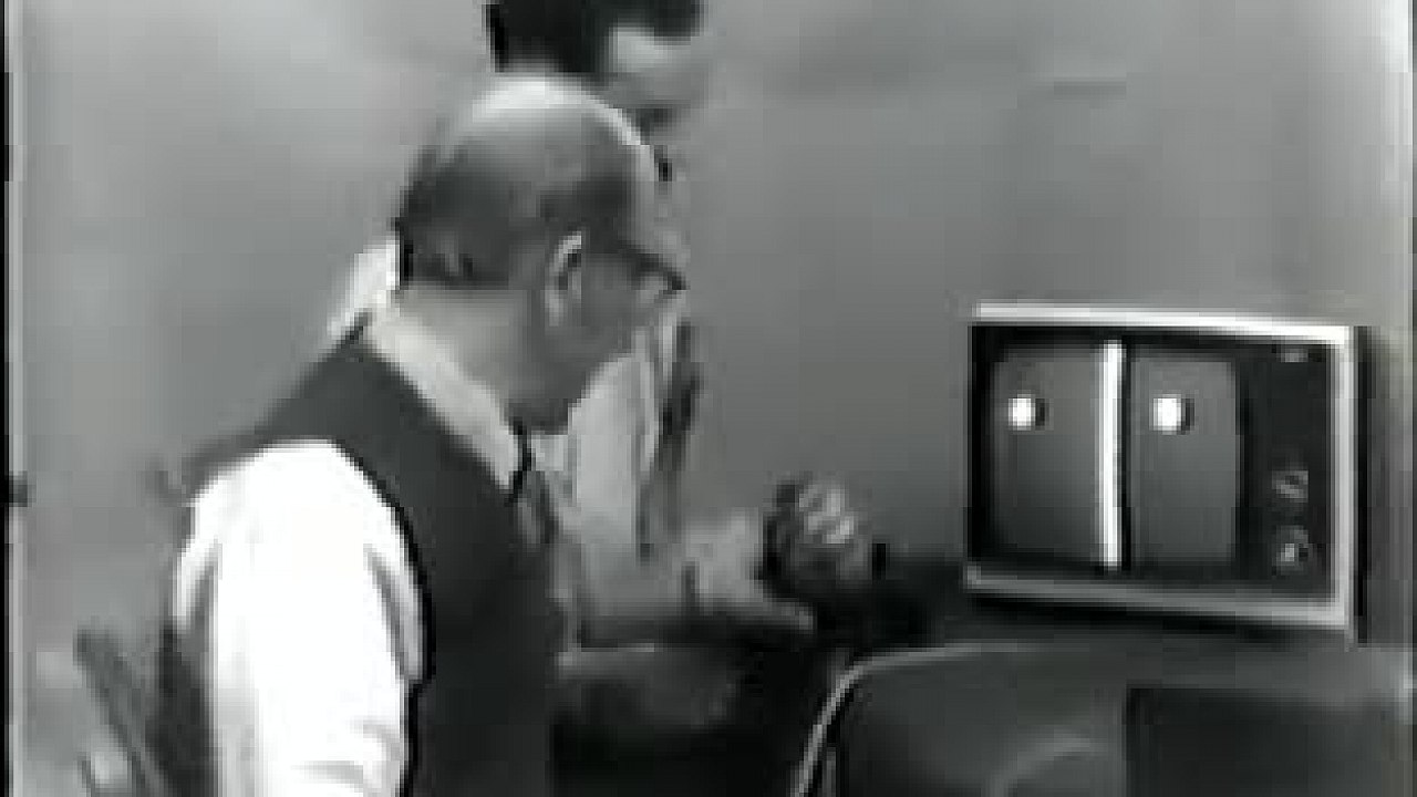 Prezentácia prvej video hry na svete, Ralph Baer ping-pong game, 1969 ...