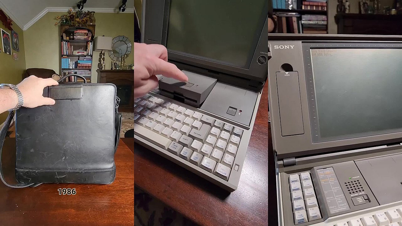 Prenosný počítač SONY SMC-210DL6 M35 z roku 1986 - Mojevideo