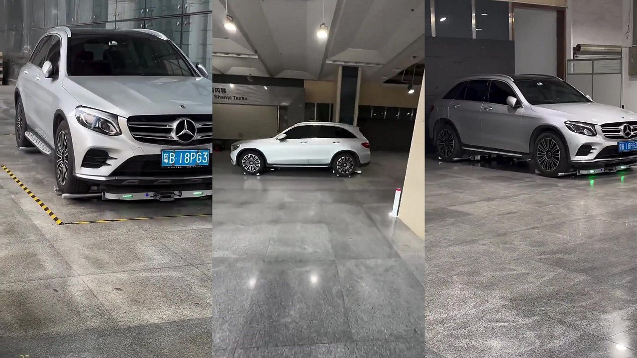 Plne autonómne parkovanie auta pomocou robotickej plošiny - Mojevideo